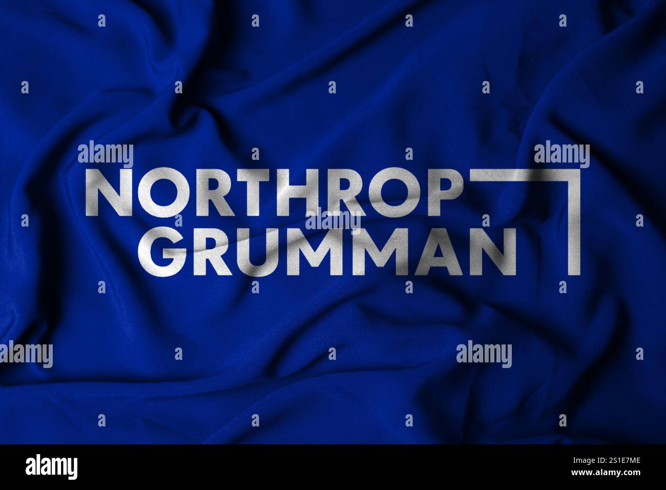 pringsewu, lampung; january 03, 2025; blue flag logo texture Northrop ...