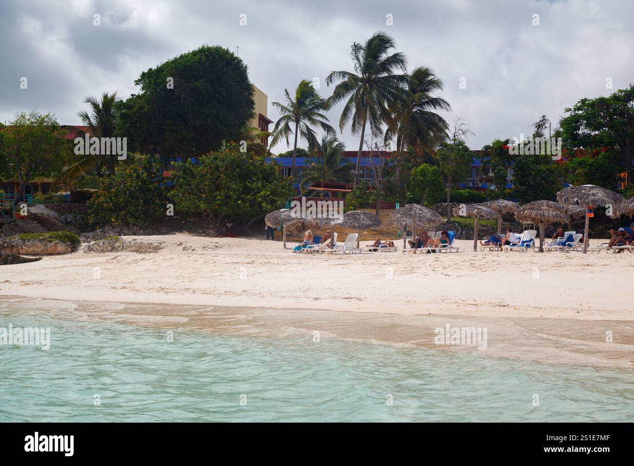 The Caribbean sea pristine waters in Guardalavaca sand beach, Club ...