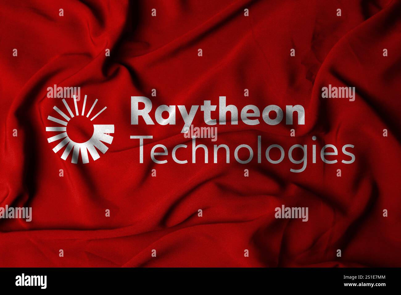 pringsewu, Lampung; January 03, 2025; texture of the red flag logo ...