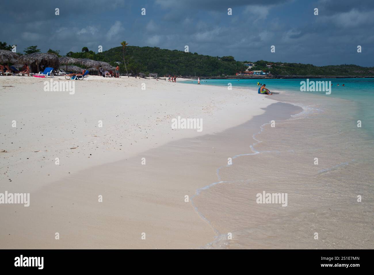 The Caribbean sea pristine waters in Guardalavaca sand beach, Club ...