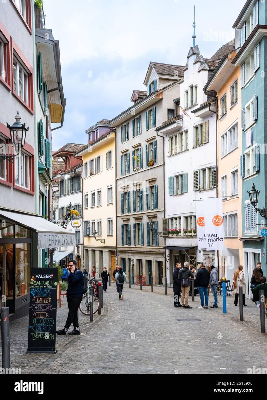 Zurich, Switzerland - October 3, 2024: Street scene from historic ...
