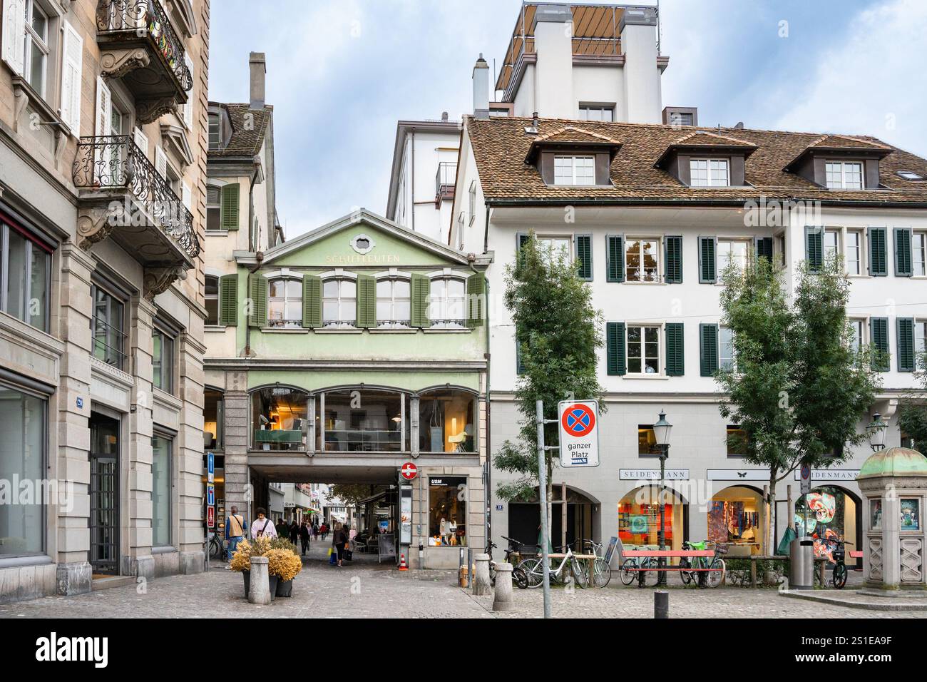 Zurich, Switzerland - October 3, 2024: Street scene from historic ...