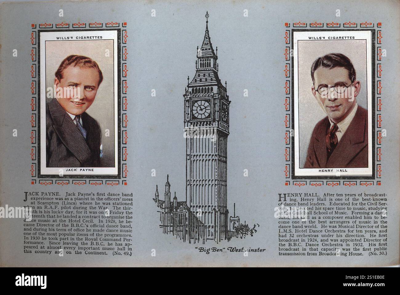 A collection of Will's Cigarette Cards of BBC Radio Celebrities circa ...