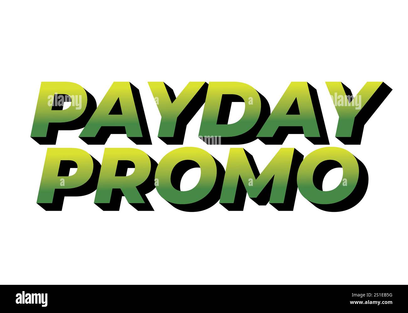 Promo day, text effect design in 3 dimensions style with modern colors ...