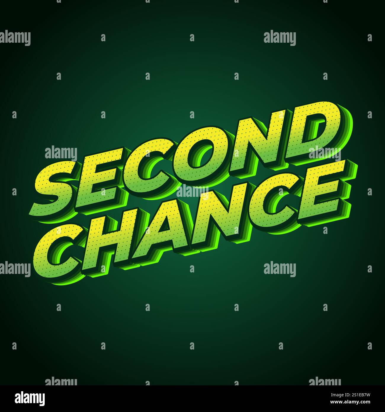 Second chance text effect design for social media ads in square size ...