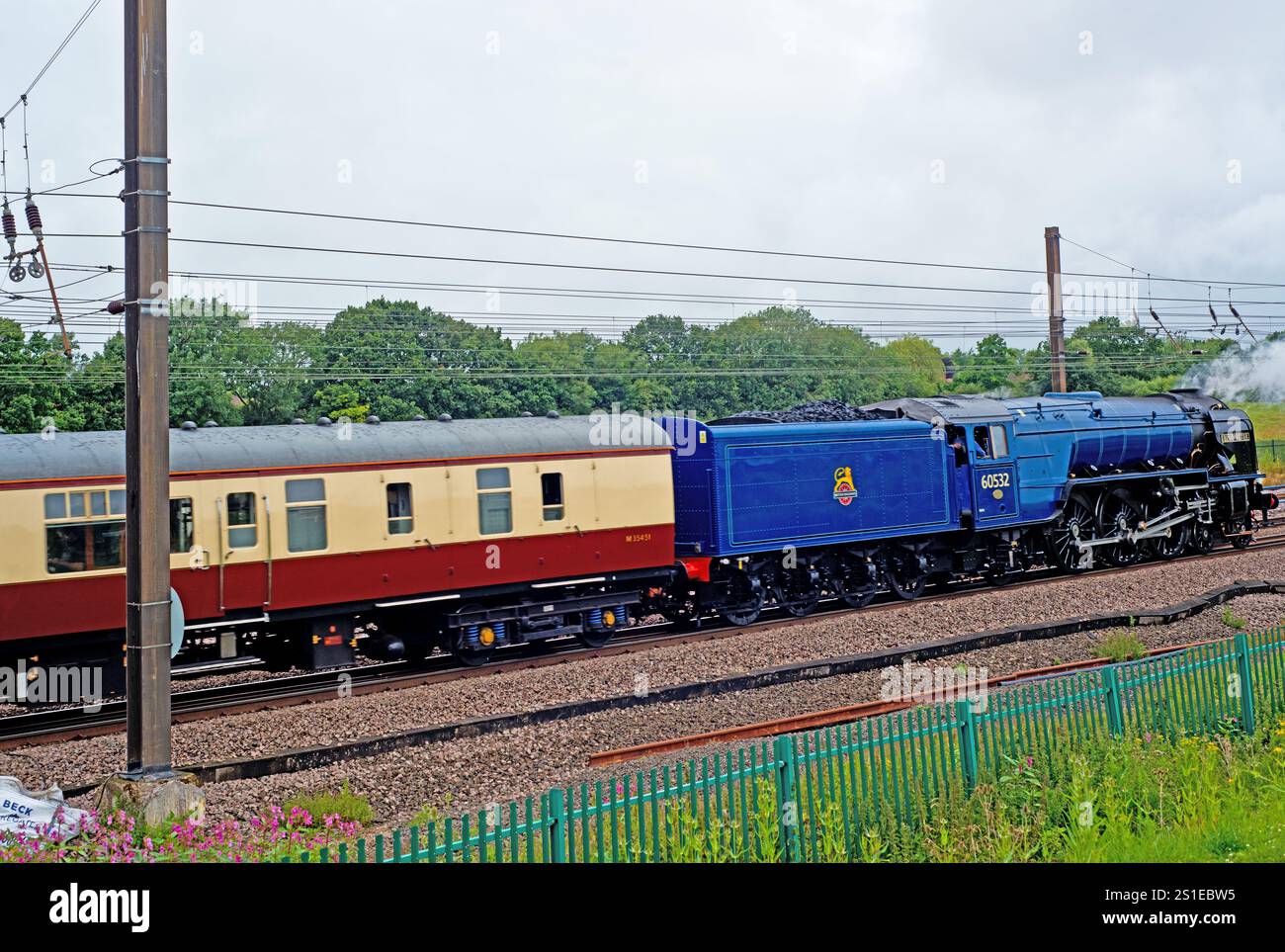 Class A2 Pacific No 60532 Blue Peter in new Blue Livery at Askham Bar ...