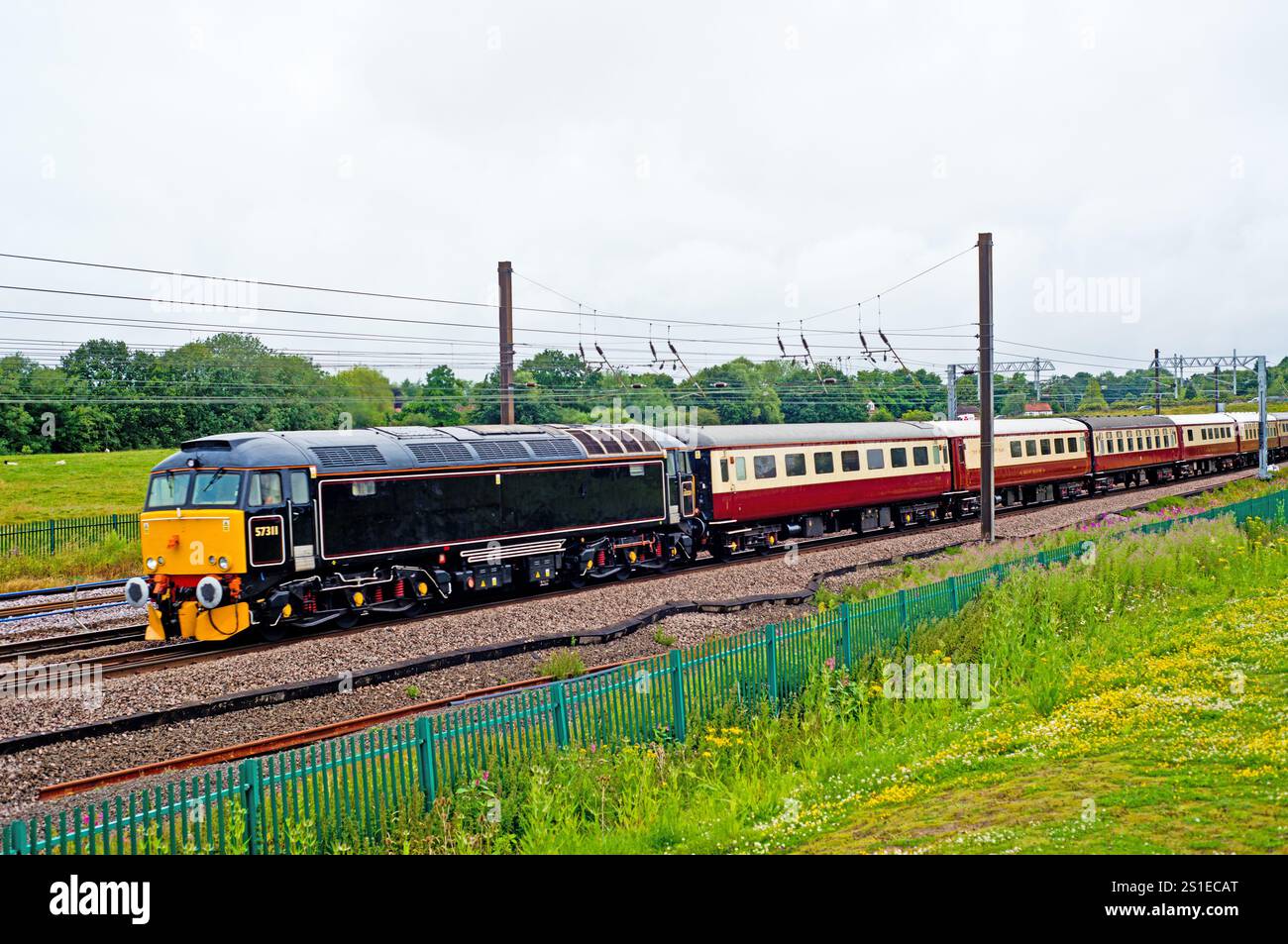 Class 57311 in LNWR Livery at Askham Bar, York, Yorkshire, England ...