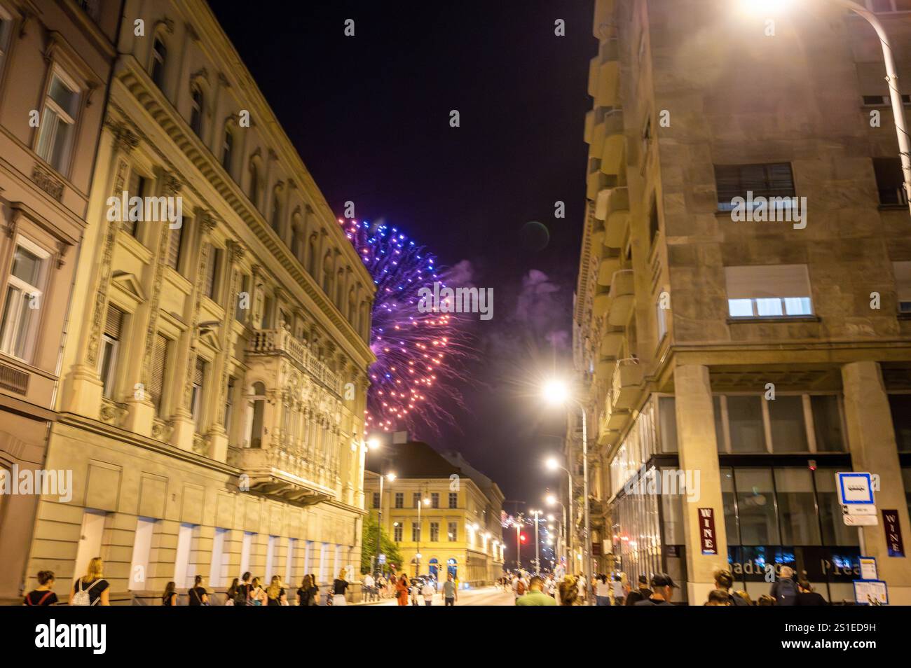 Budapest,Hungary.August 27,2022.To celebrate the Hungarian National Day,a massive fireworks ...