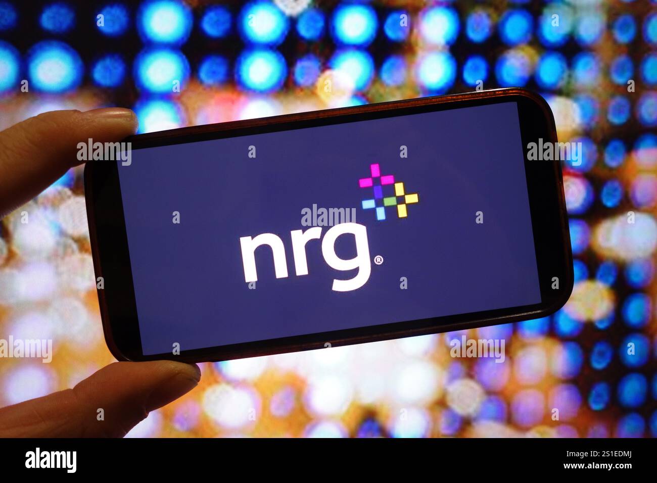 Poland. 2nd Jan, 2025. In this photo illustration, the NRG Energy ...