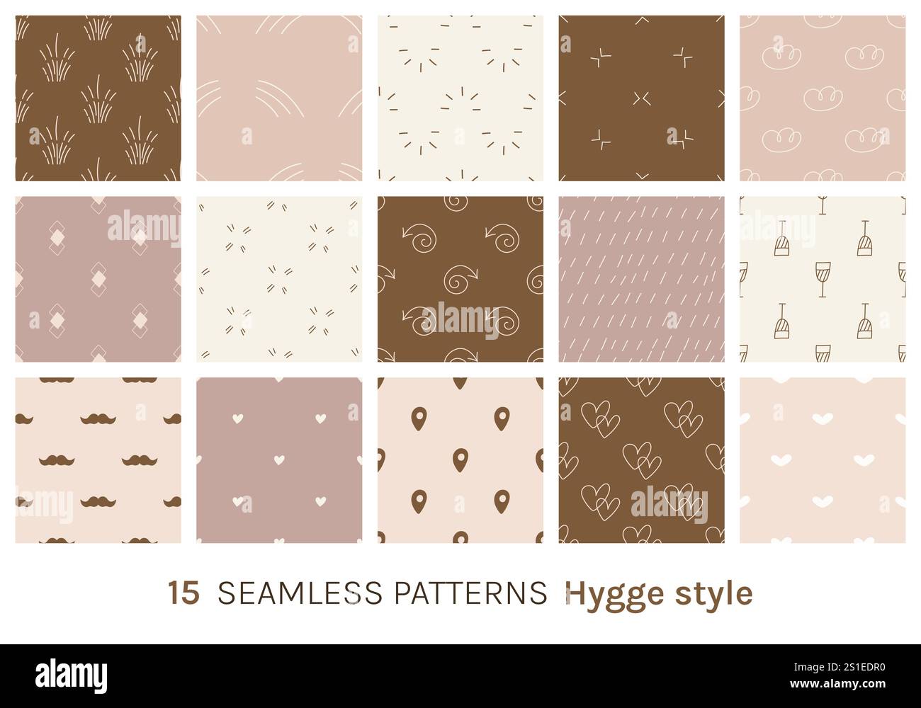 Seamless pattern lines hearts Cut Out Stock Images & Pictures - Alamy