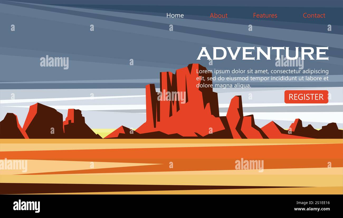 Time to travel landing page template. Death Valley National Park ...