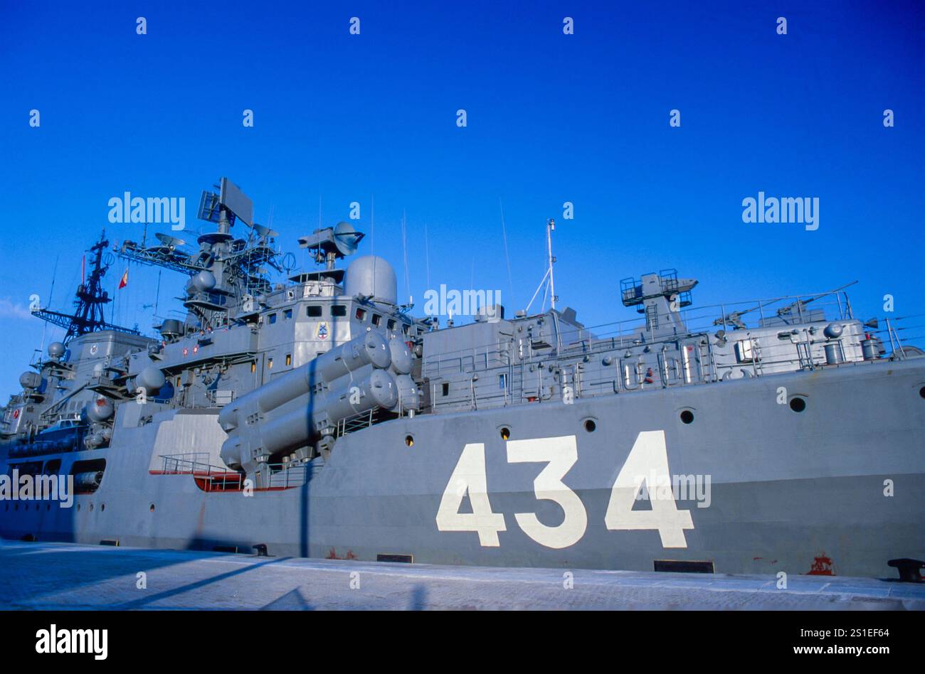 The Admiral Ushakov (formerly Besstrashny) is a Sovremenny-class ...