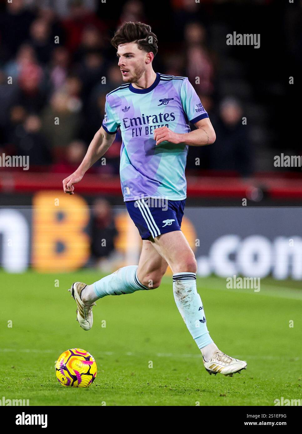 Arsenal’s Declan Rice in action during the Premier League match at the ...