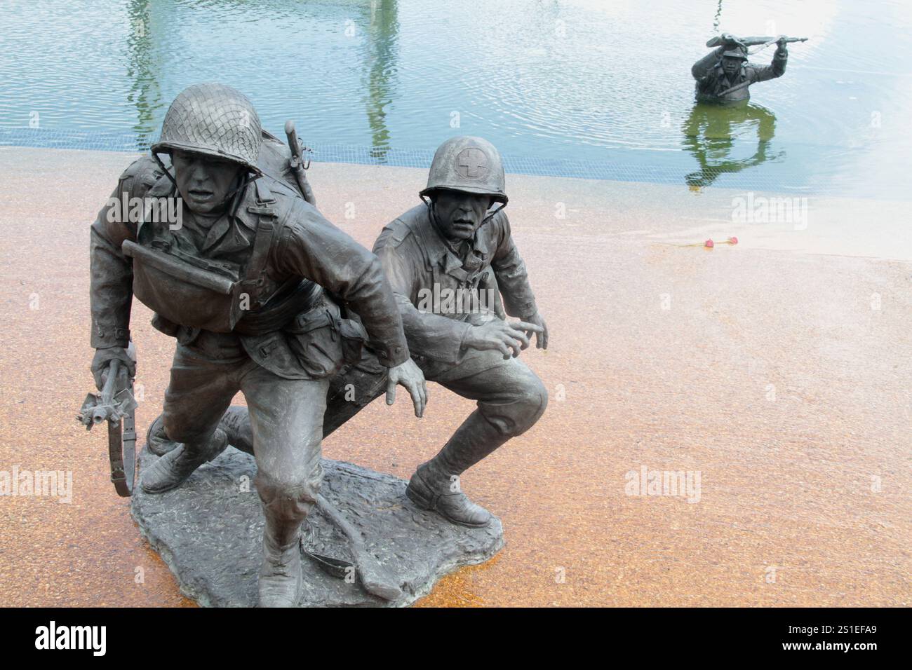 National D-Day Memorial, Bedford, VA, USA. Sculptures depicting war ...