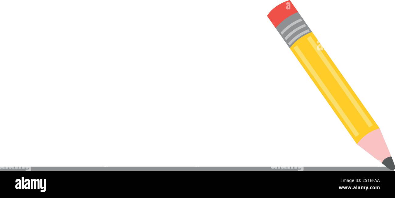 vector illustration pencil drawing fill outline straight line shape ...