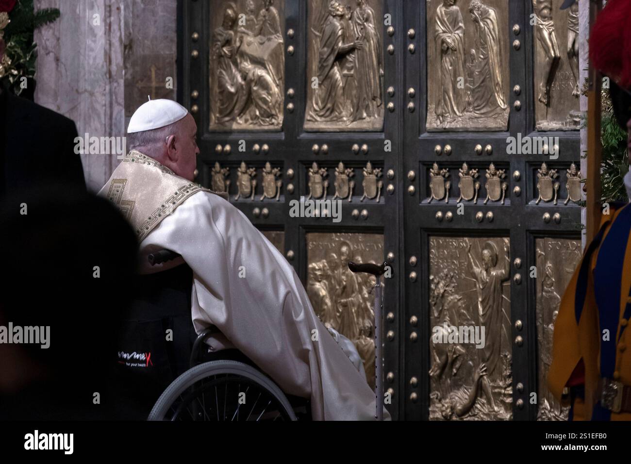 Vatican City, Vatican, 24 december 2024. Pope Francis opens the Holy ...