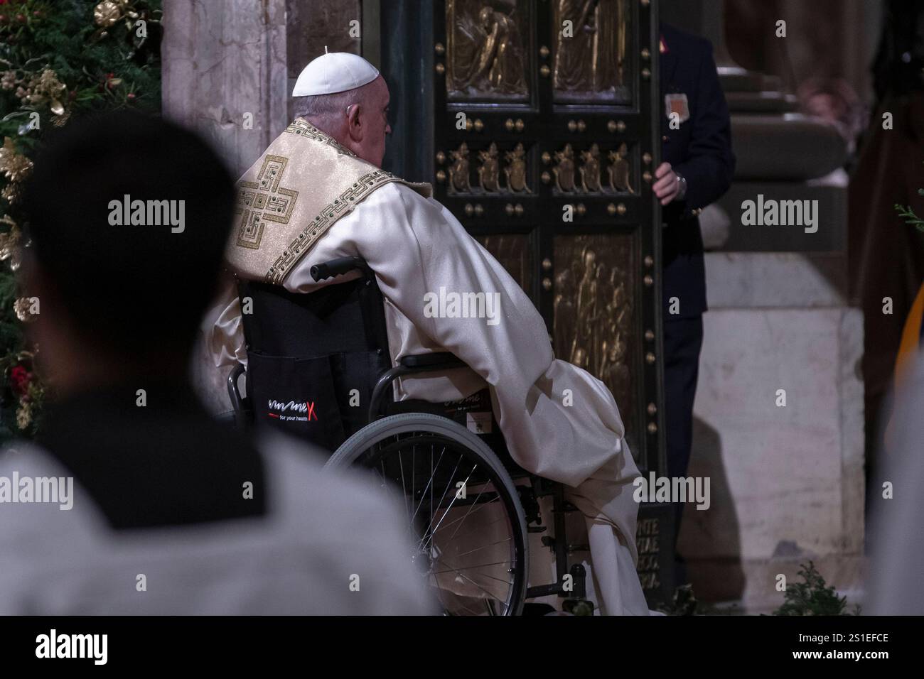 Vatican City, Vatican, 24 december 2024. Pope Francis opens the Holy ...
