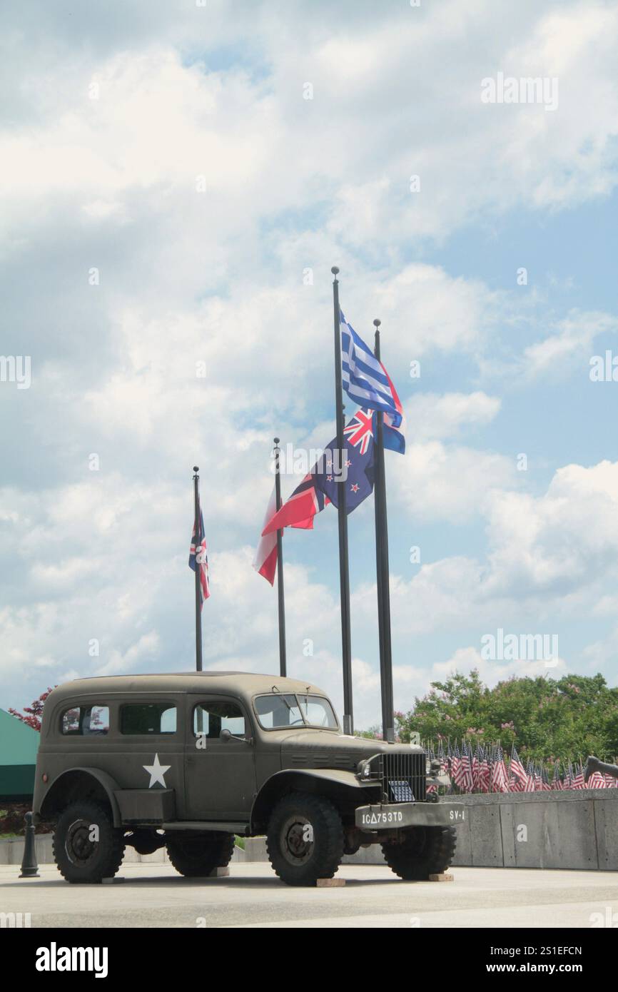 National D-Day Memorial, Bedford, VA, USA. An U.S. Army Dodge WC53 ...