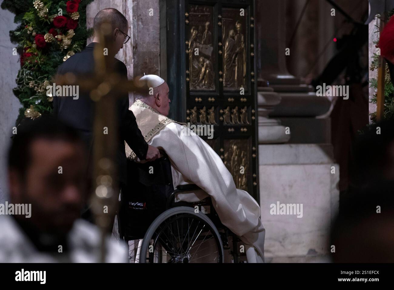 Vatican City, Vatican, 24 december 2024. Pope Francis opens the Holy ...