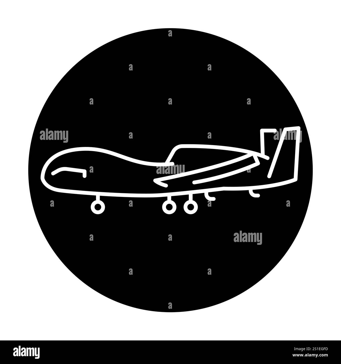 RQ-4 Global Hawk (USA) line color icon. Long-range strategic ...