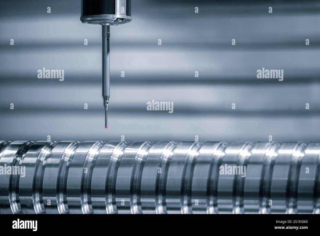 Quality control on milling CNC machine, coordinate measuring machine ...