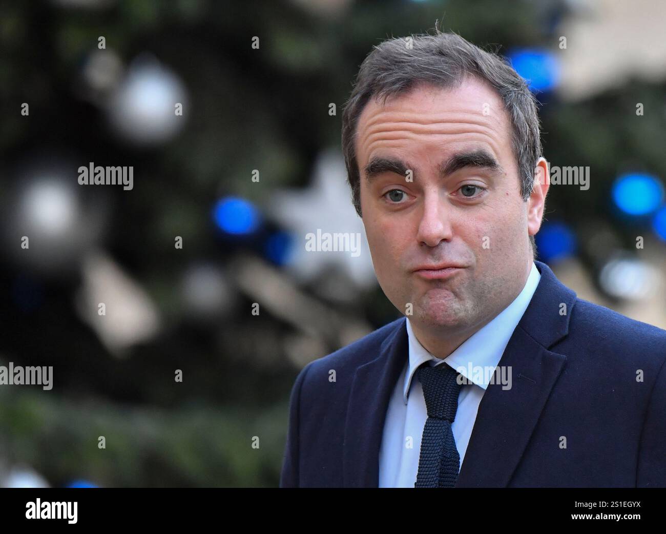 France, Paris, 2025-01-03. Sébastien Lecornu Ministre des Armées lors ...