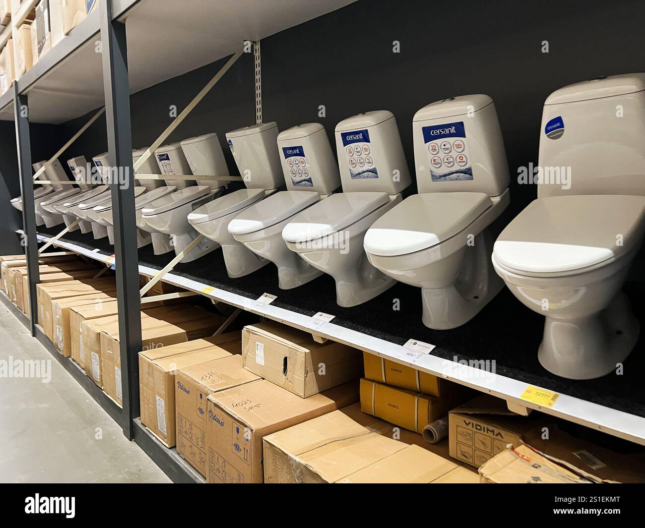 Kyiv, Ukraine - January 03, 2025: A selection of clean, modern toilet ...