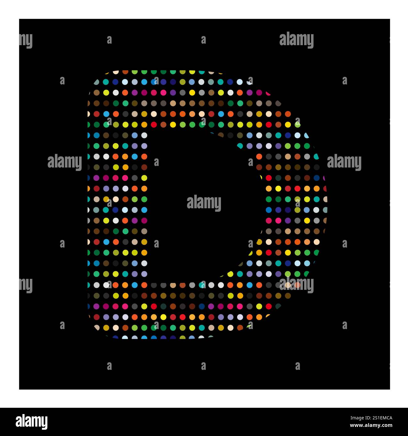 Colorful letter on black Stock Vector Images - Alamy