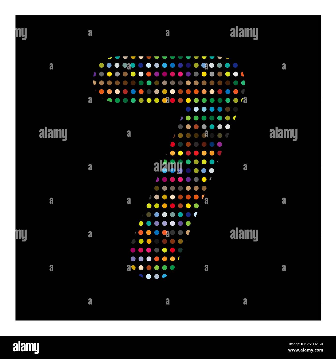 Colorful number on a black background Stock Vector Image & Art - Alamy