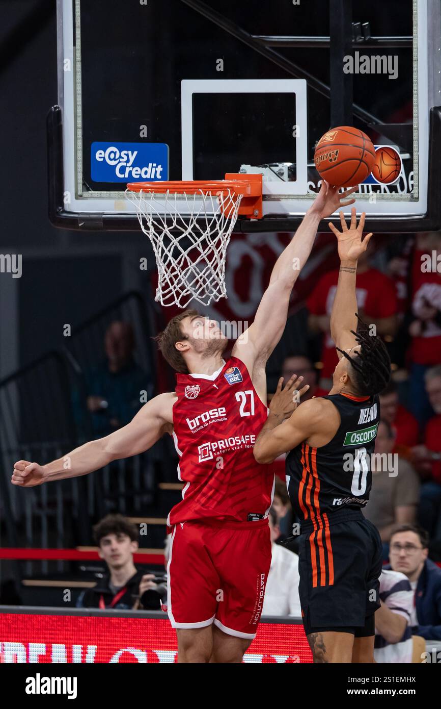 Bamberg, Germany. 02nd Jan, 2025. Basketball, German Basketball League ...