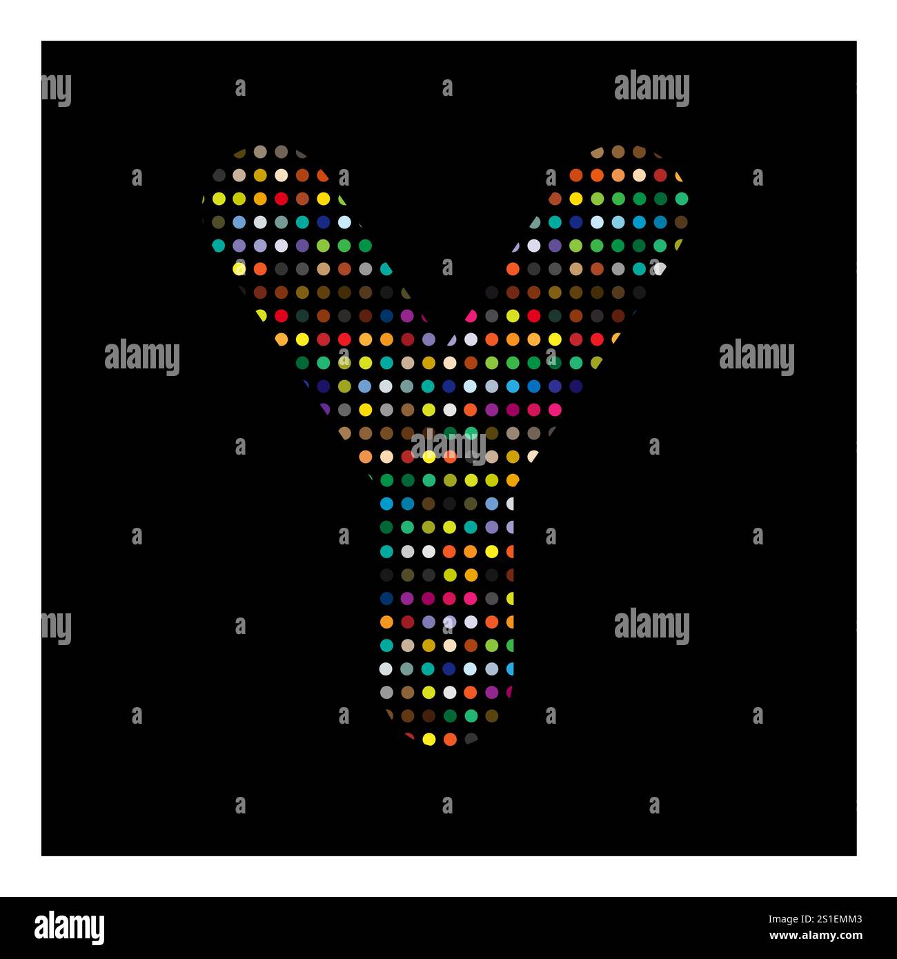 Colorful letter on black Stock Vector Images - Alamy