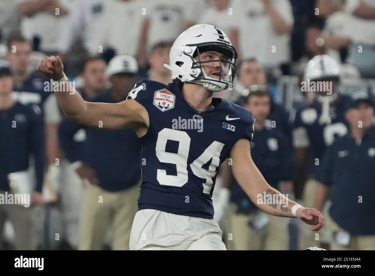 Penn State place kicker Ryan Barker (94) during the Fiesta Bowl College ...