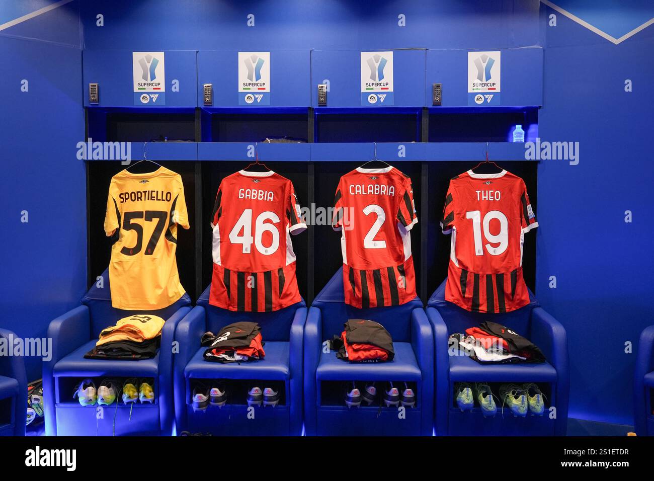Inside the Milan dressing room before the EA Sports FC italian Supercup ...