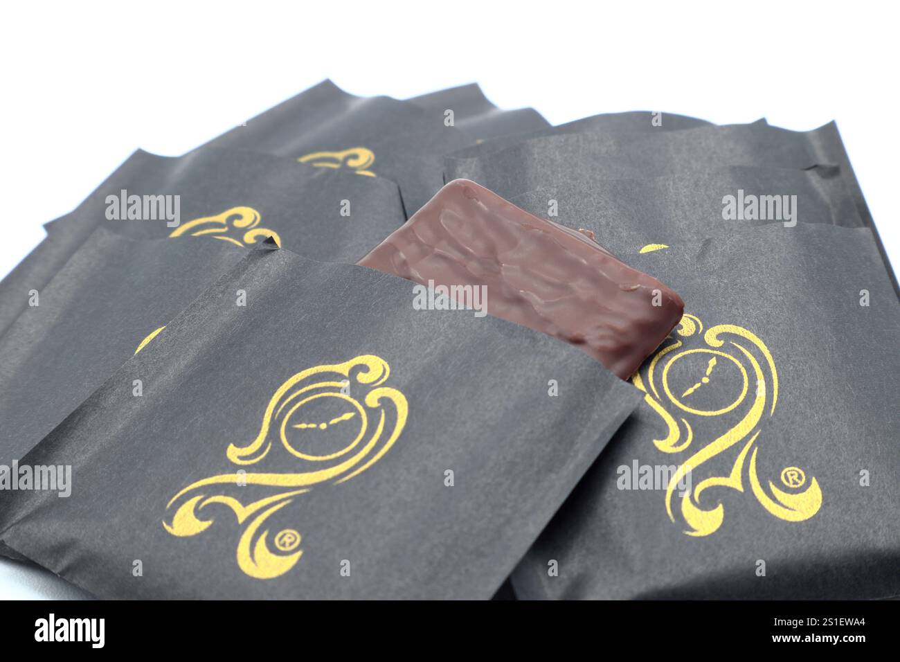 After Eight mint chocolate. White background Stock Photo - Alamy