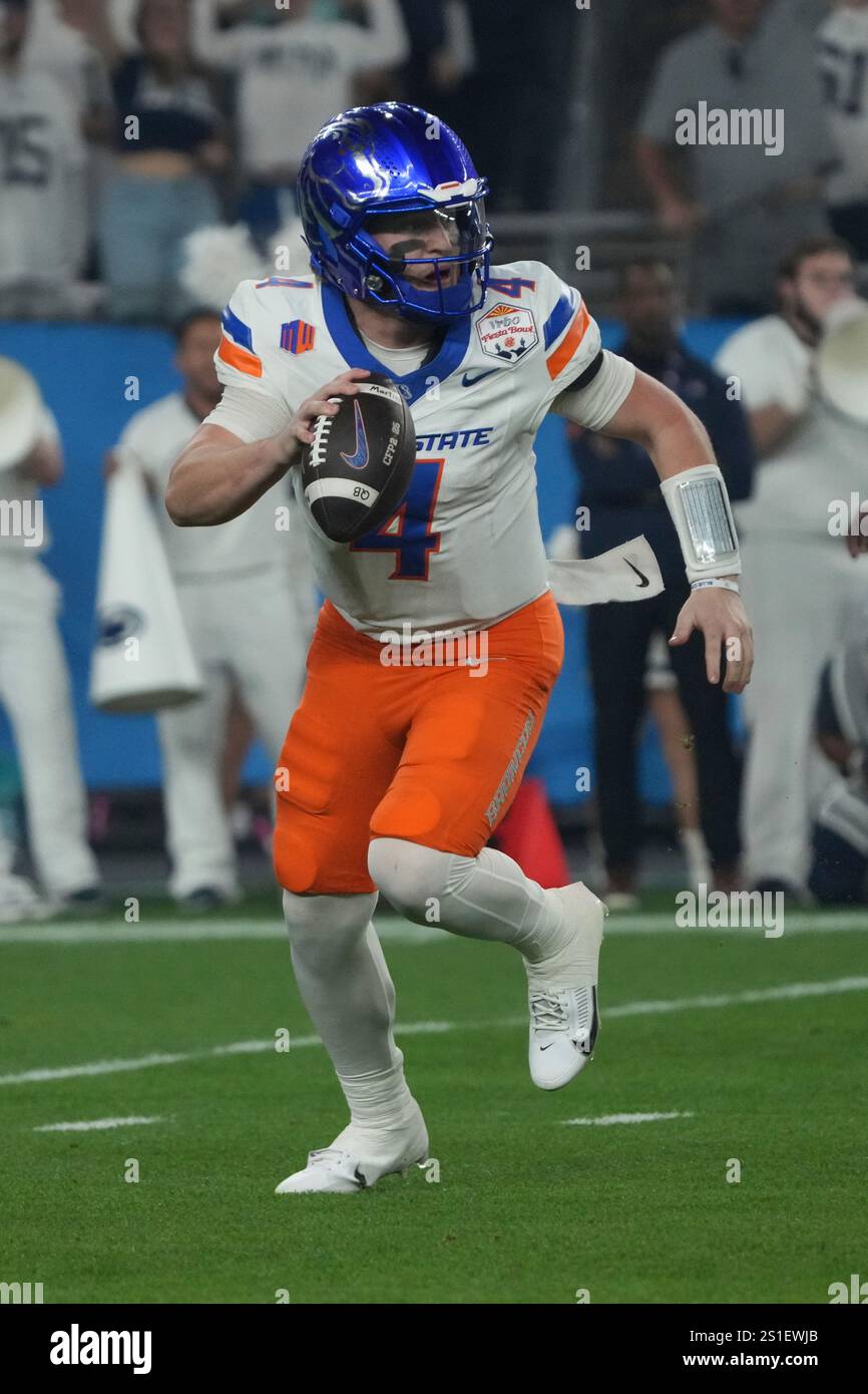 Boise State quarterback Maddux Madsen (4) during the Fiesta Bowl ...