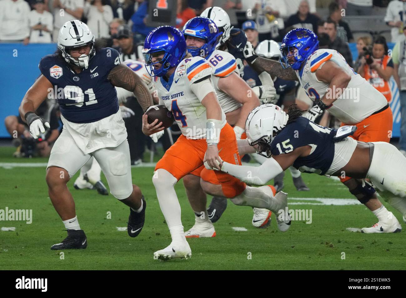 Boise State quarterback Maddux Madsen (4) during the Fiesta Bowl ...
