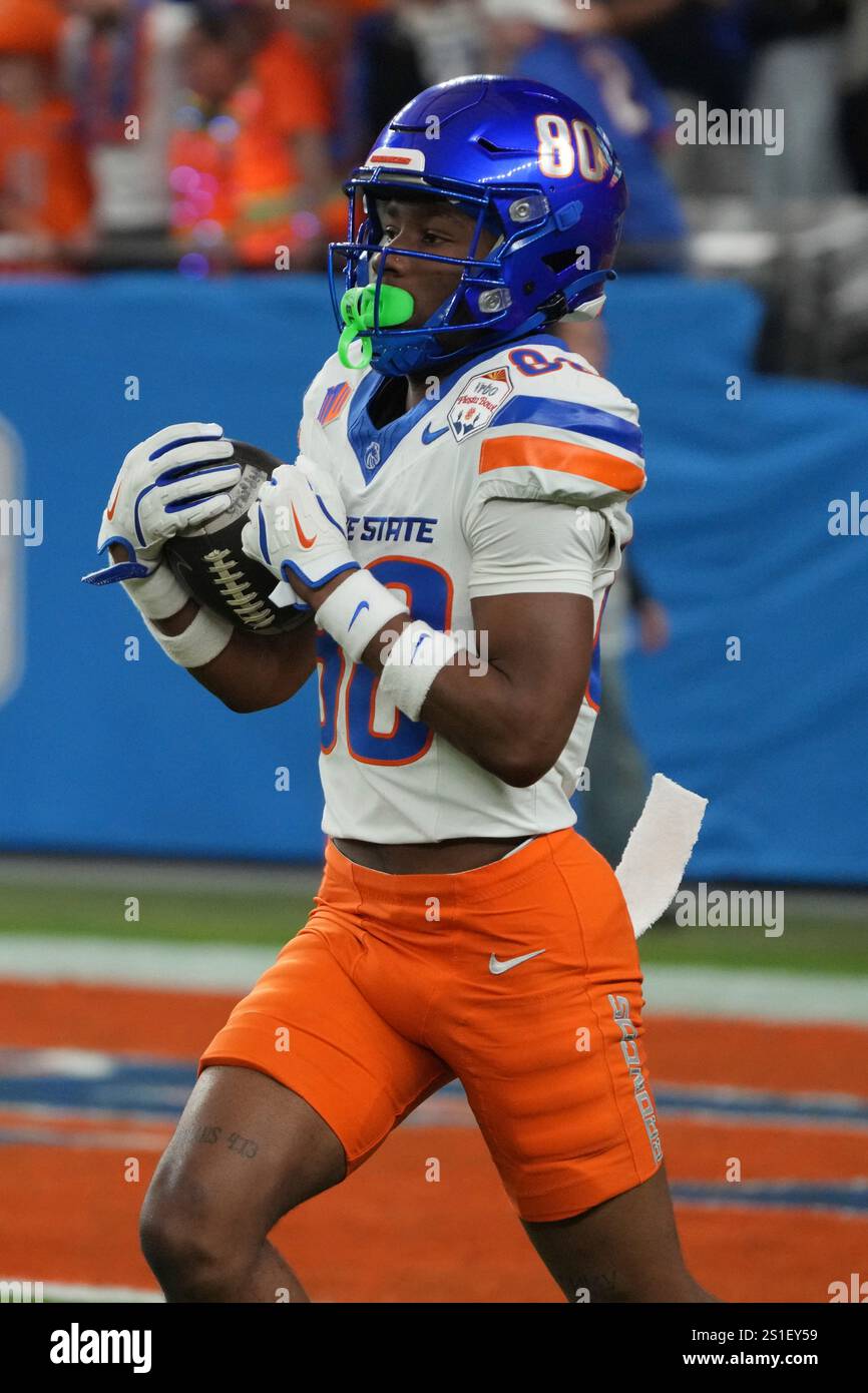 Boise State wide receiver Cameron Bates (80) during the Fiesta Bowl ...
