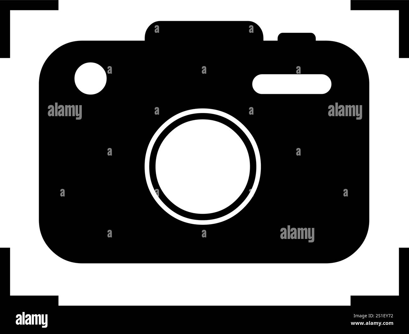 vector illustration black and white icon screen shot camera Stock ...
