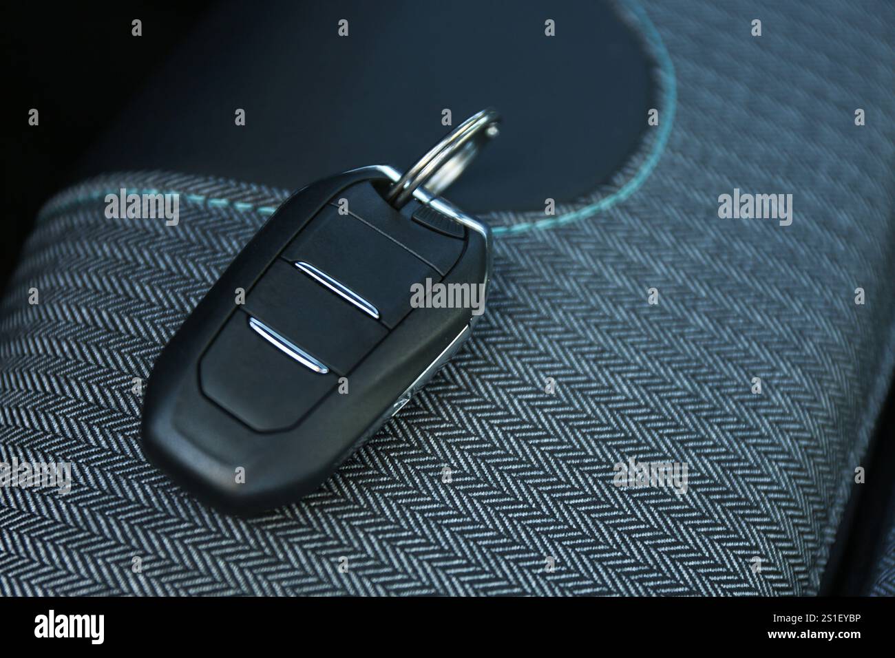 Car flip key inside of modern automobile, closeup Stock Photo - Alamy