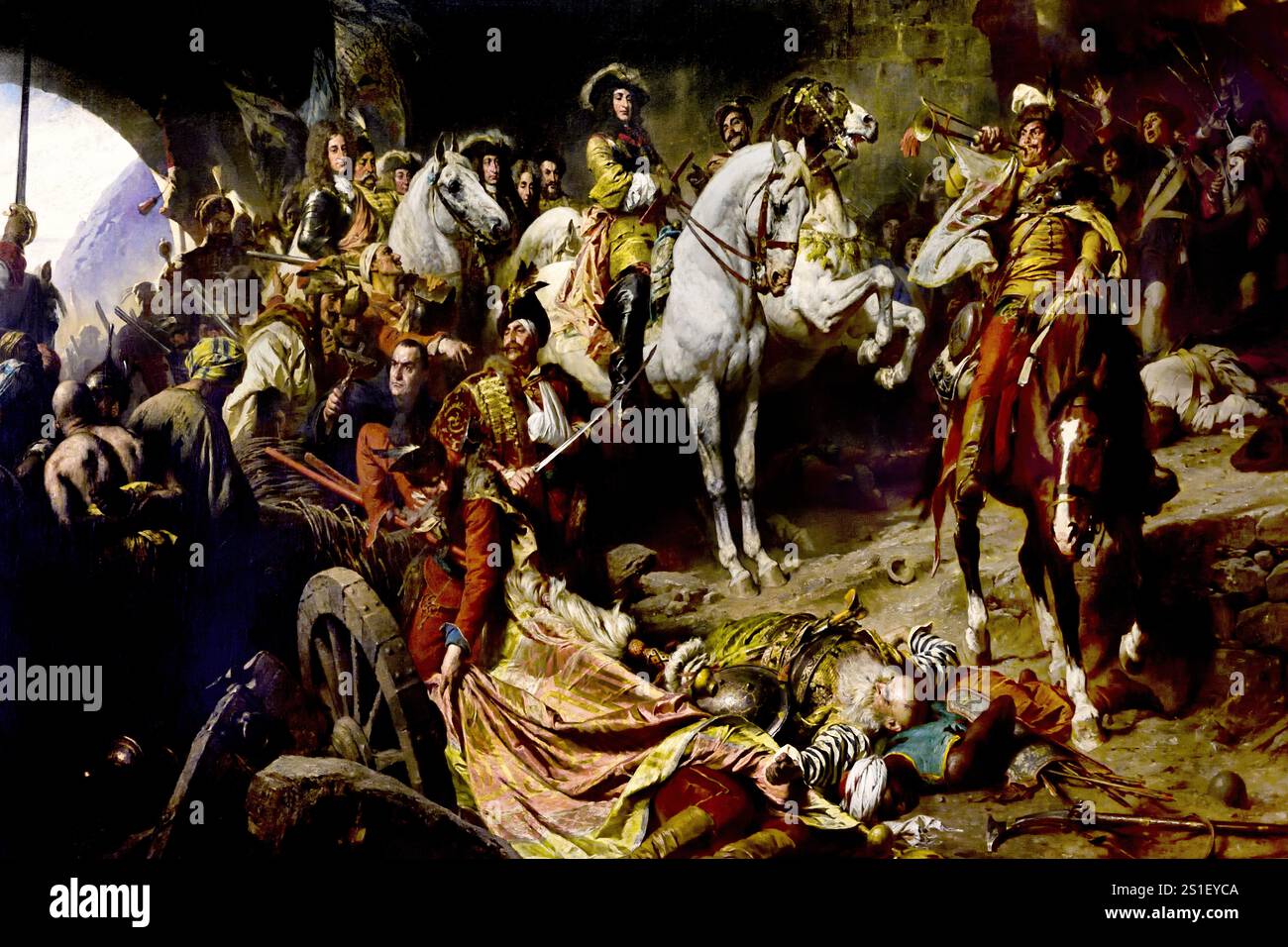 The Recapture of Buda Castle 1686 Painting 1896 by Gyula Benczúr 1844 ...