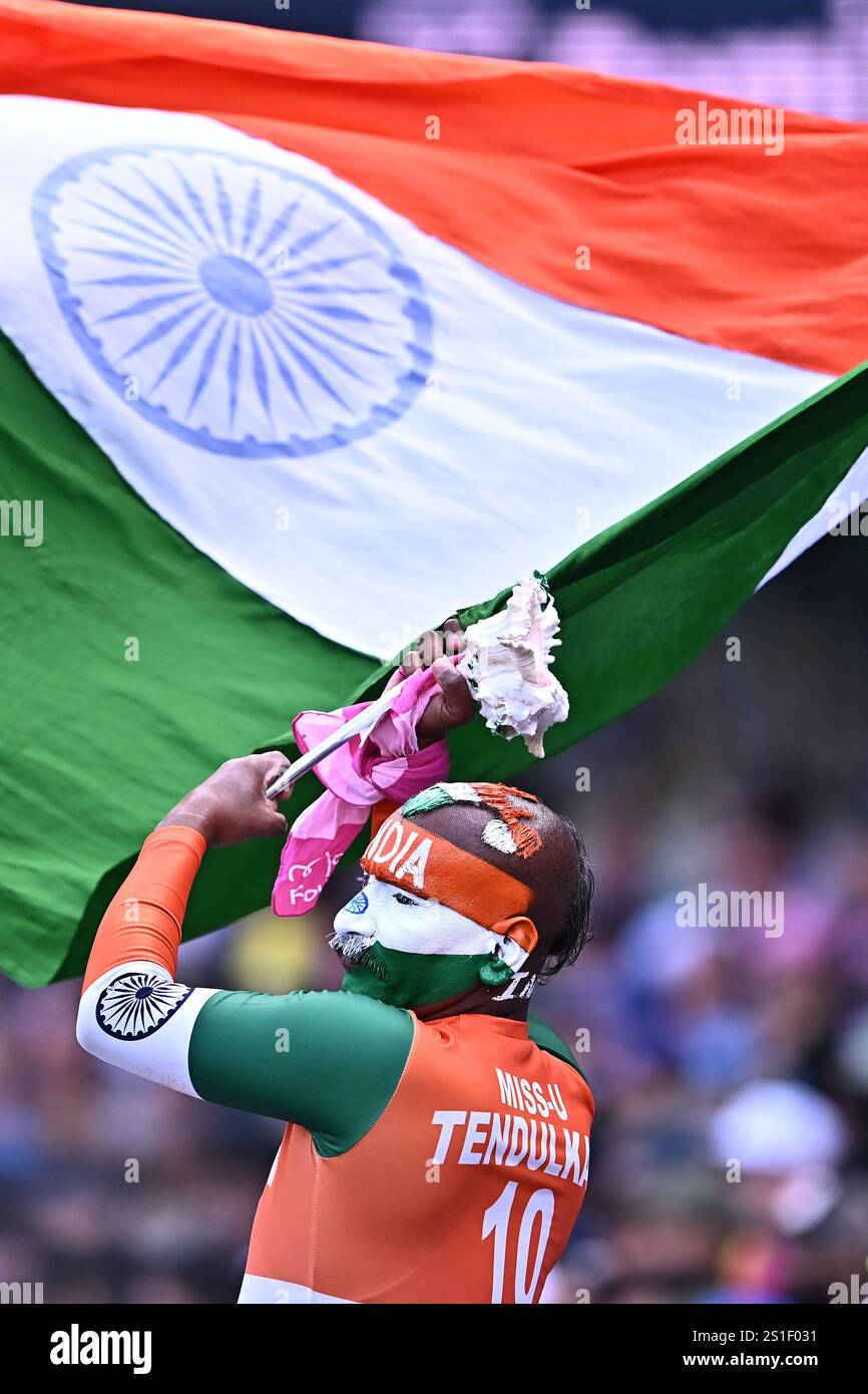 Sydney, Australia. 03rd Jan, 2025. Indian super-fan Sudhir Kumar ...