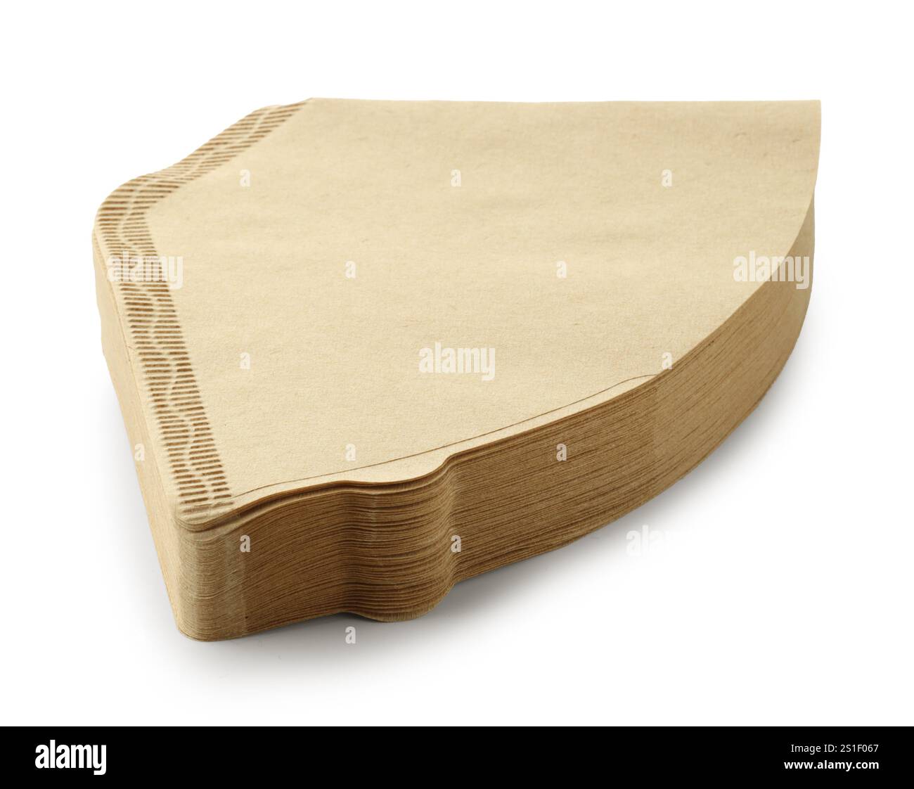 Stack of paper coffee filters isolated on white Stock Photo - Alamy