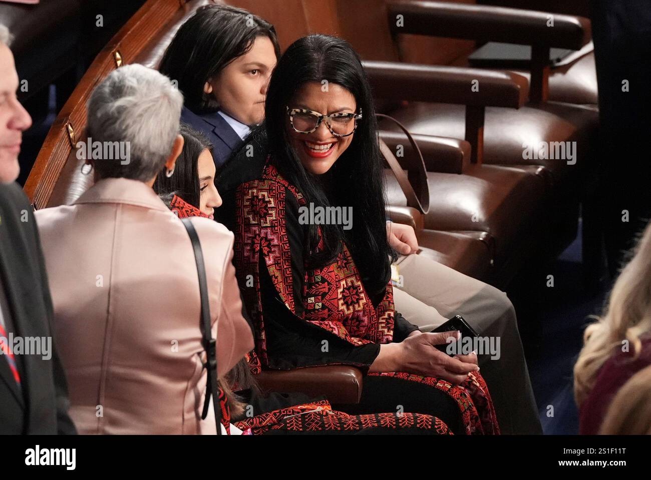 Sen. Rashida Tlaib, D-Mich., center, is pictured as the House of ...