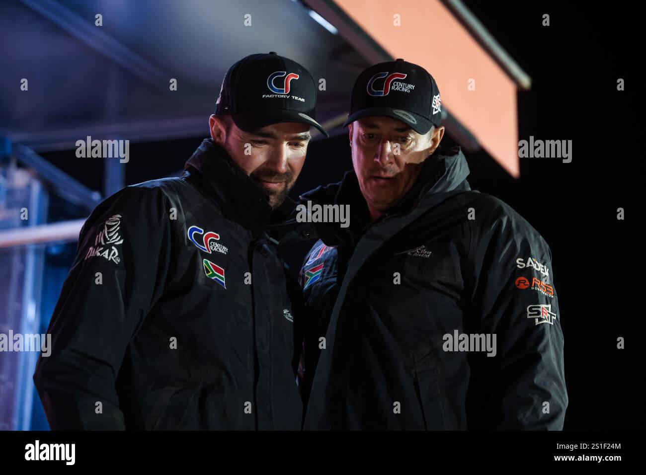 Starting order ceremony for stage 1: 214 BARAGWANATH Brian (saf ...