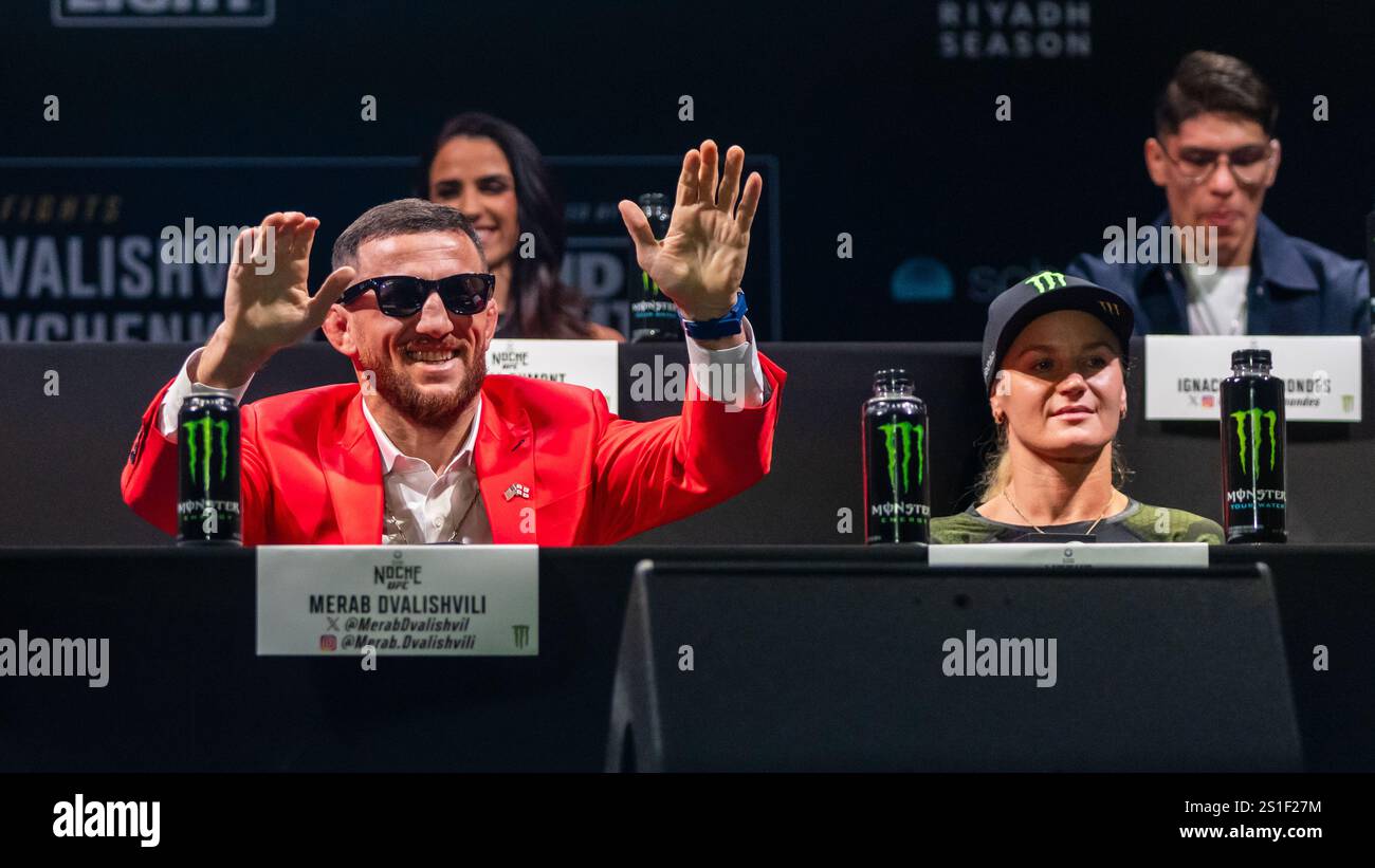 Merab Dvalishvili of Georgia & Valentina Shevchenko of Kyrgyzstani is ...