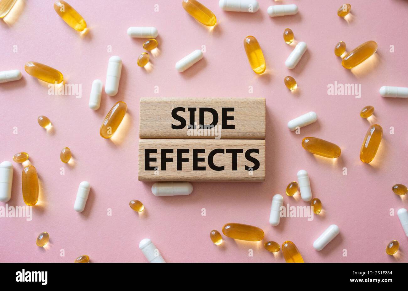 Side Effects symbol. Wooden blocks with words Side Effects. Beautiful ...