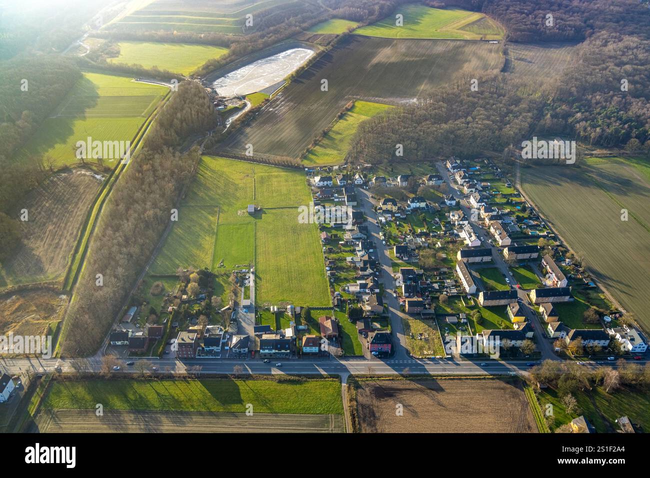 Aerial view, Heidhof housing estate, housing estate Zum Heideblick and ...