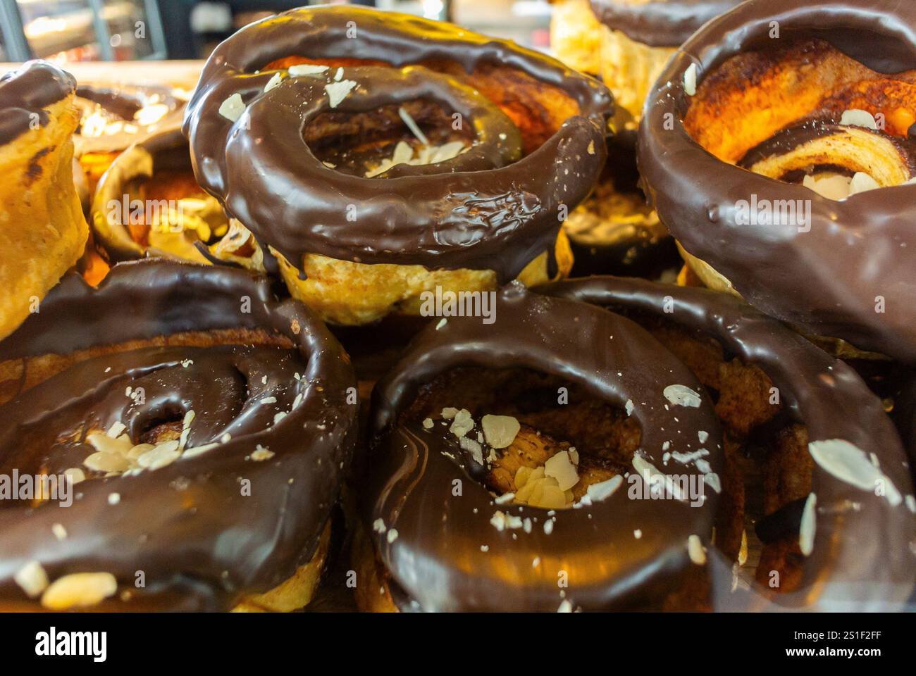 Copenhagen, Denmark, Close up, Baked Food, Display, Danish Pastry ...
