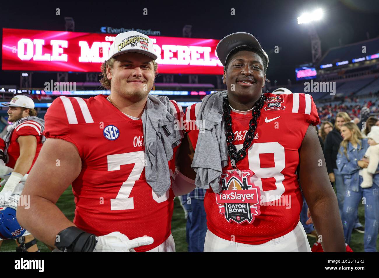 Mississippi offensive lineman John Wayne Oliver and offensive lineman ...