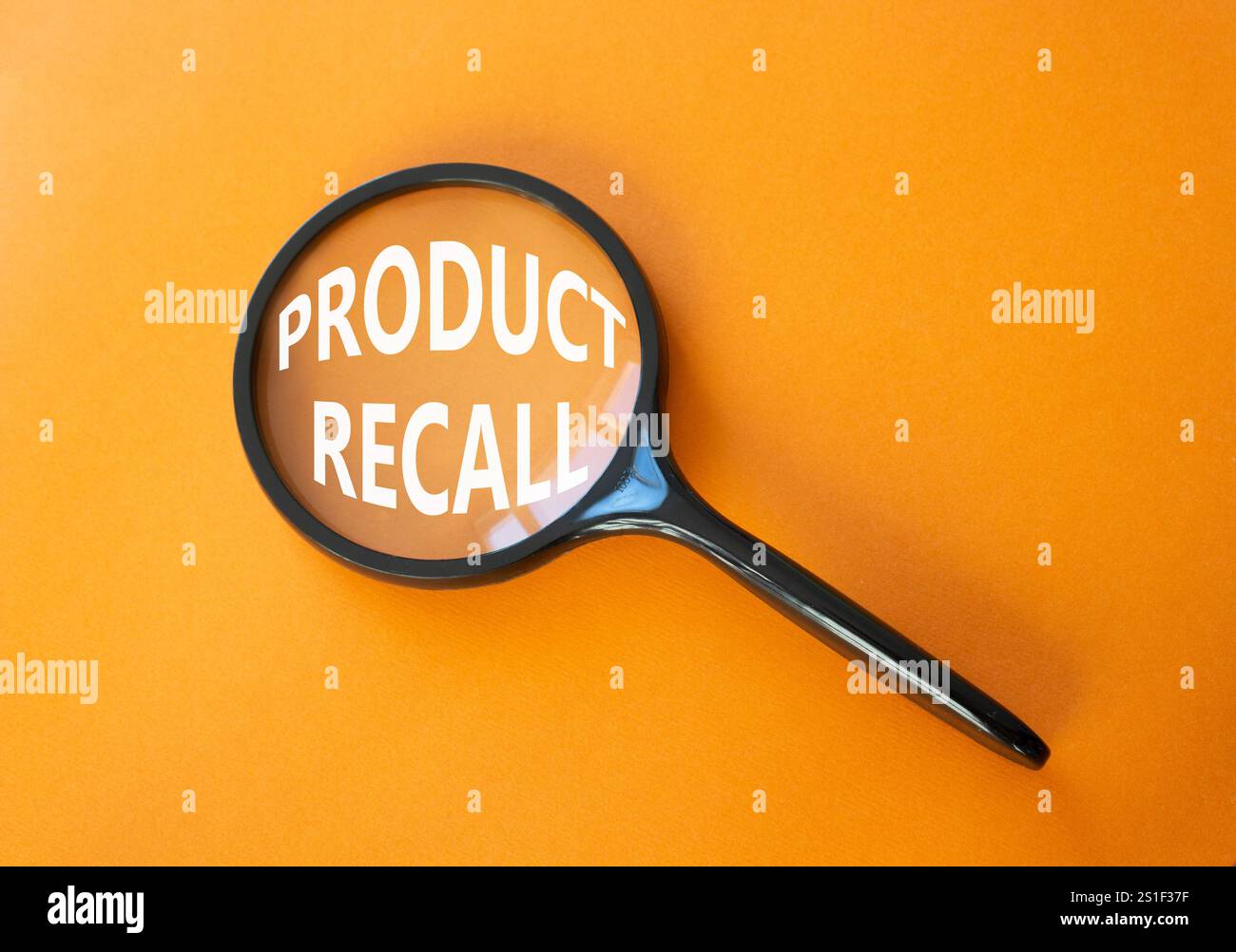 Product recall symbol. Concept words Product recall on magnifying glass ...